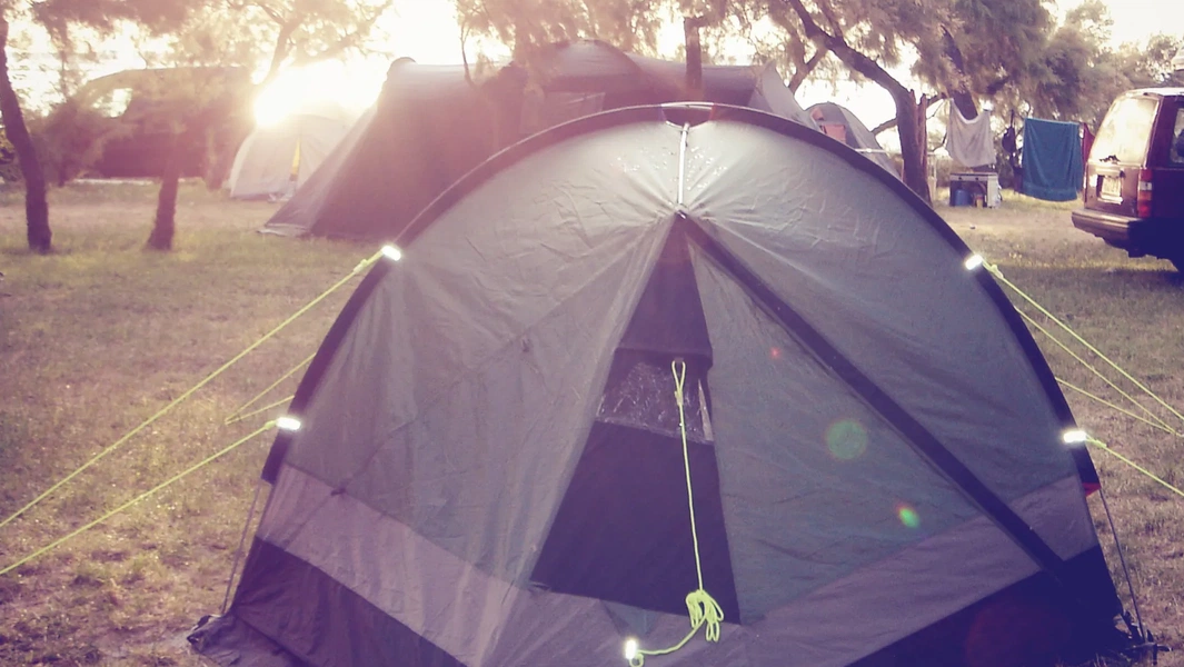 Inflatable glamping tents with unique features