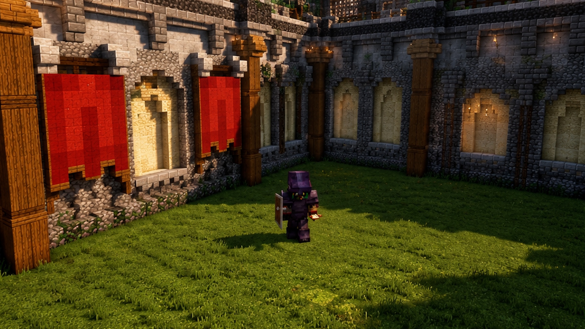 Practicing custom combos on a Minecraft combat server