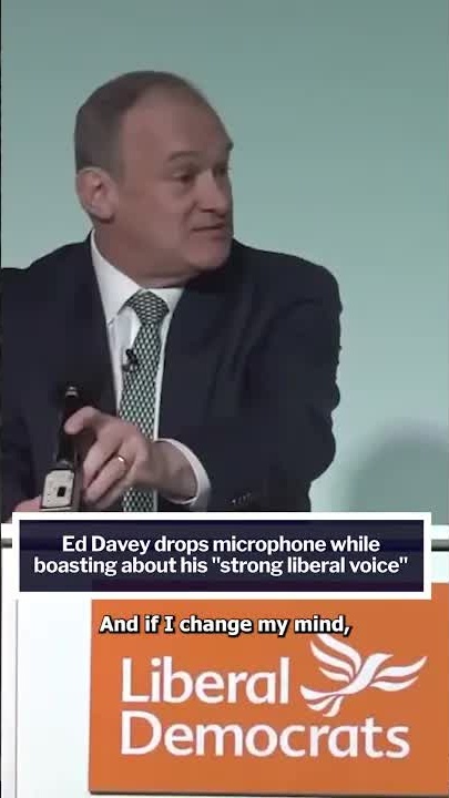 Ed Davey drops mic while boasting about his 'strong liberal voice'