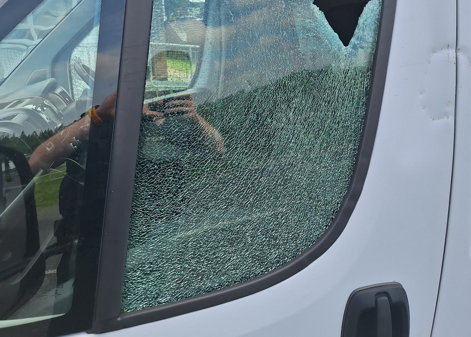 CO Tyrone speed van windows smashed as man ‘throws masonry’ at vehicle