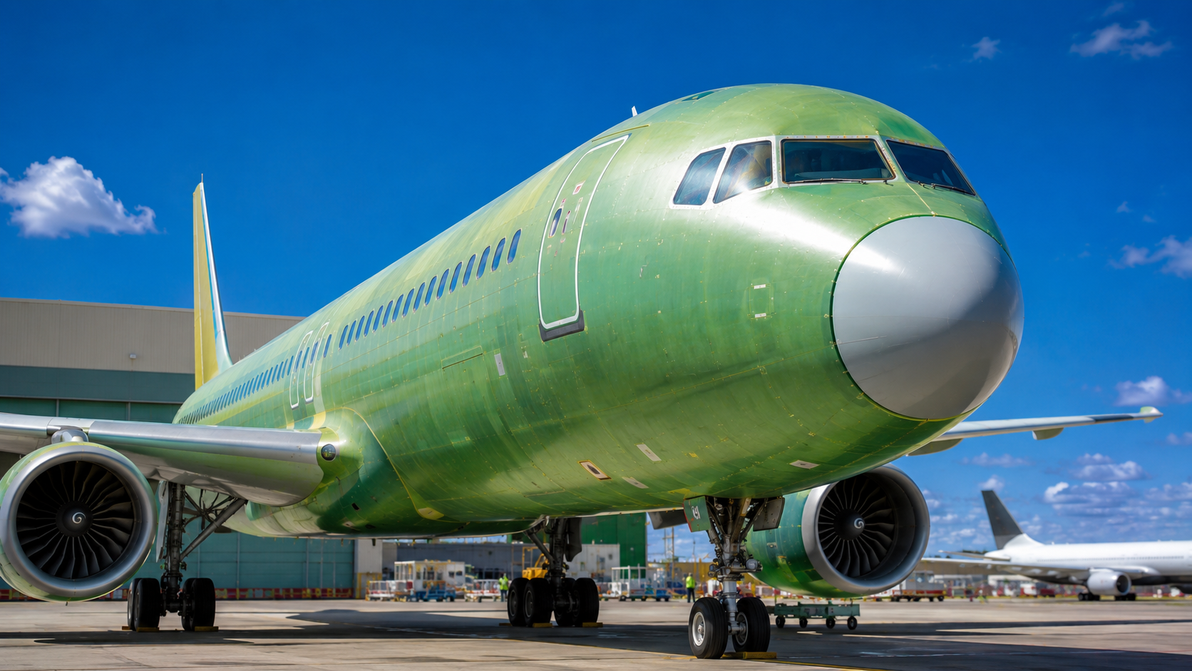 The strange reason new airplanes are green