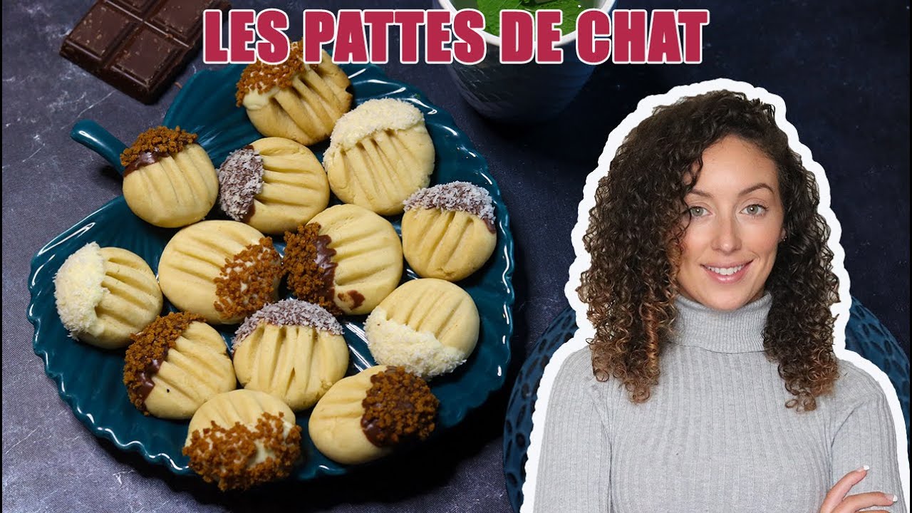 Sablés « patte de chat » au chocolat : gâteaux algériens faciles et ...