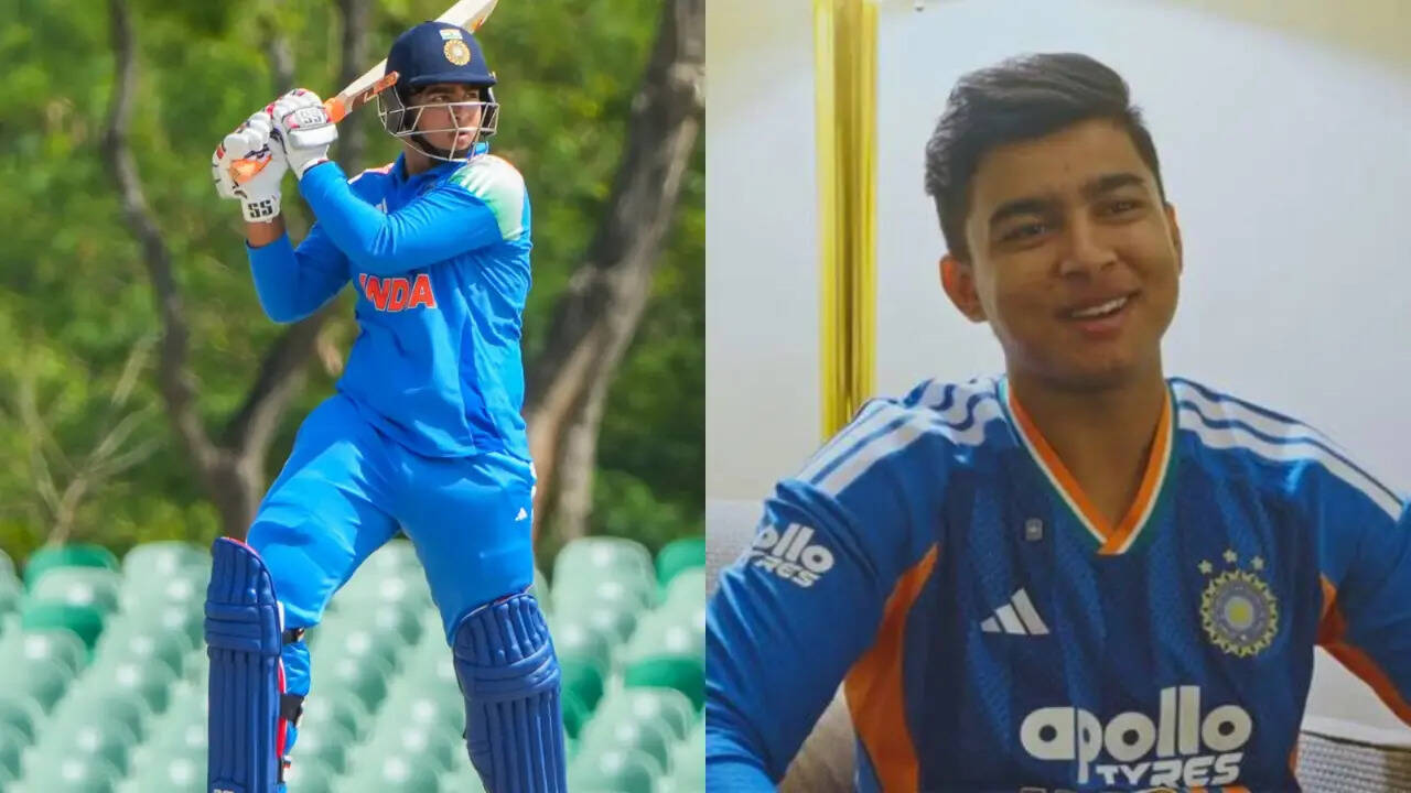 Emotional Vaibhav Sooryavanshi fights back tears in first India jersey ...
