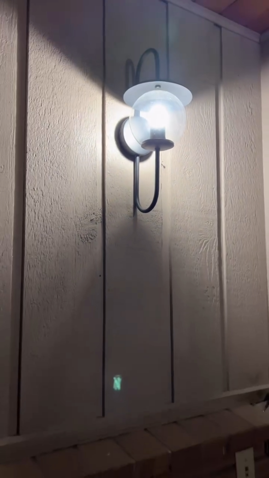 New wall lamp installation