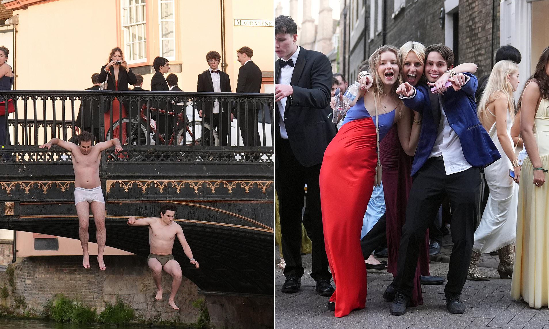 Cambridge students jump in the river after downing champagne at £300-a ...