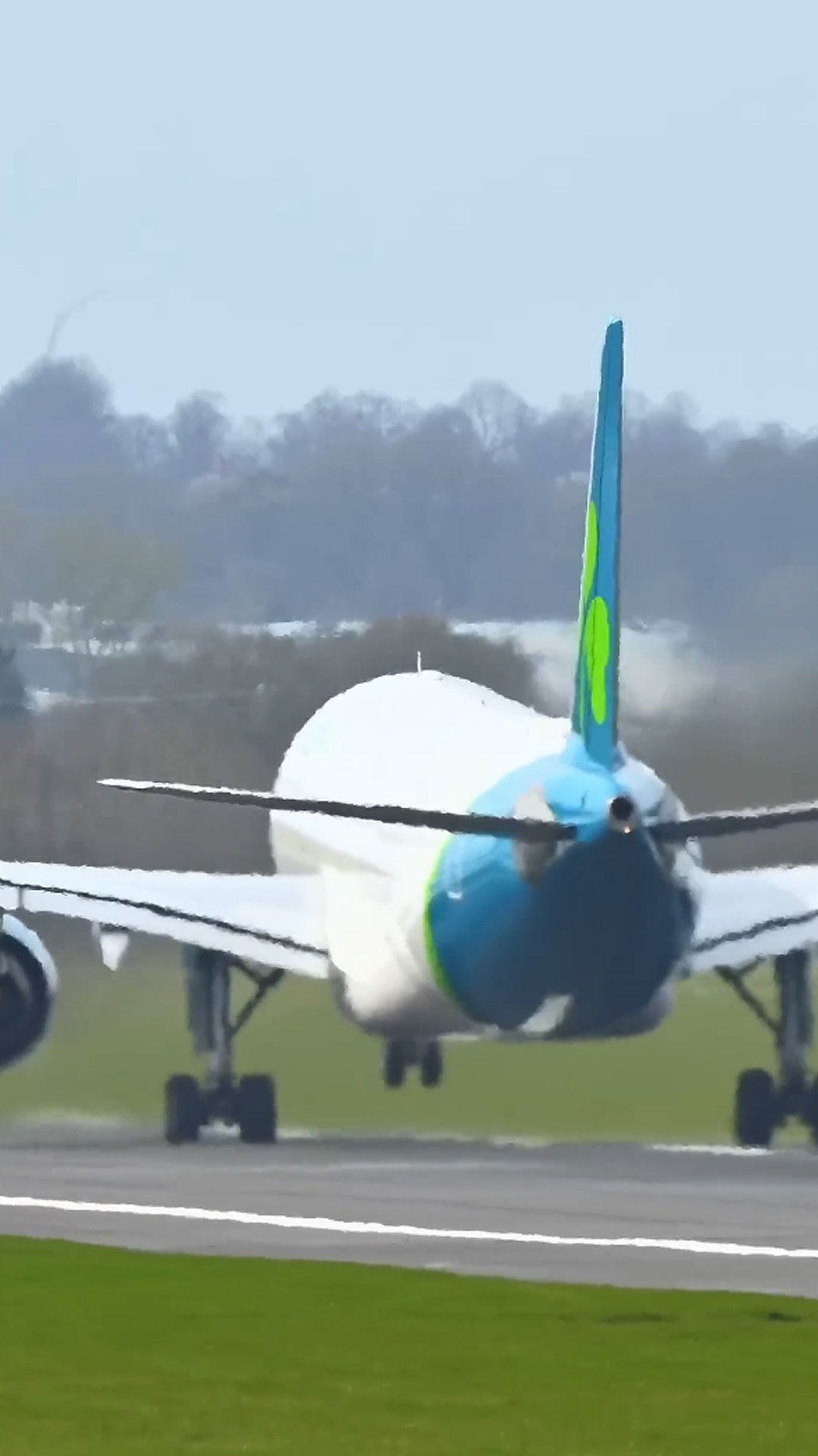 Airbus A330 rockets off the runway