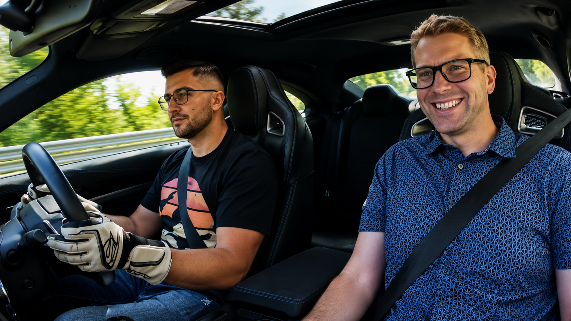 Passenger gets excited during Lexus RC F track run