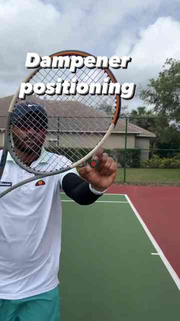 Tennis dampener placement guide