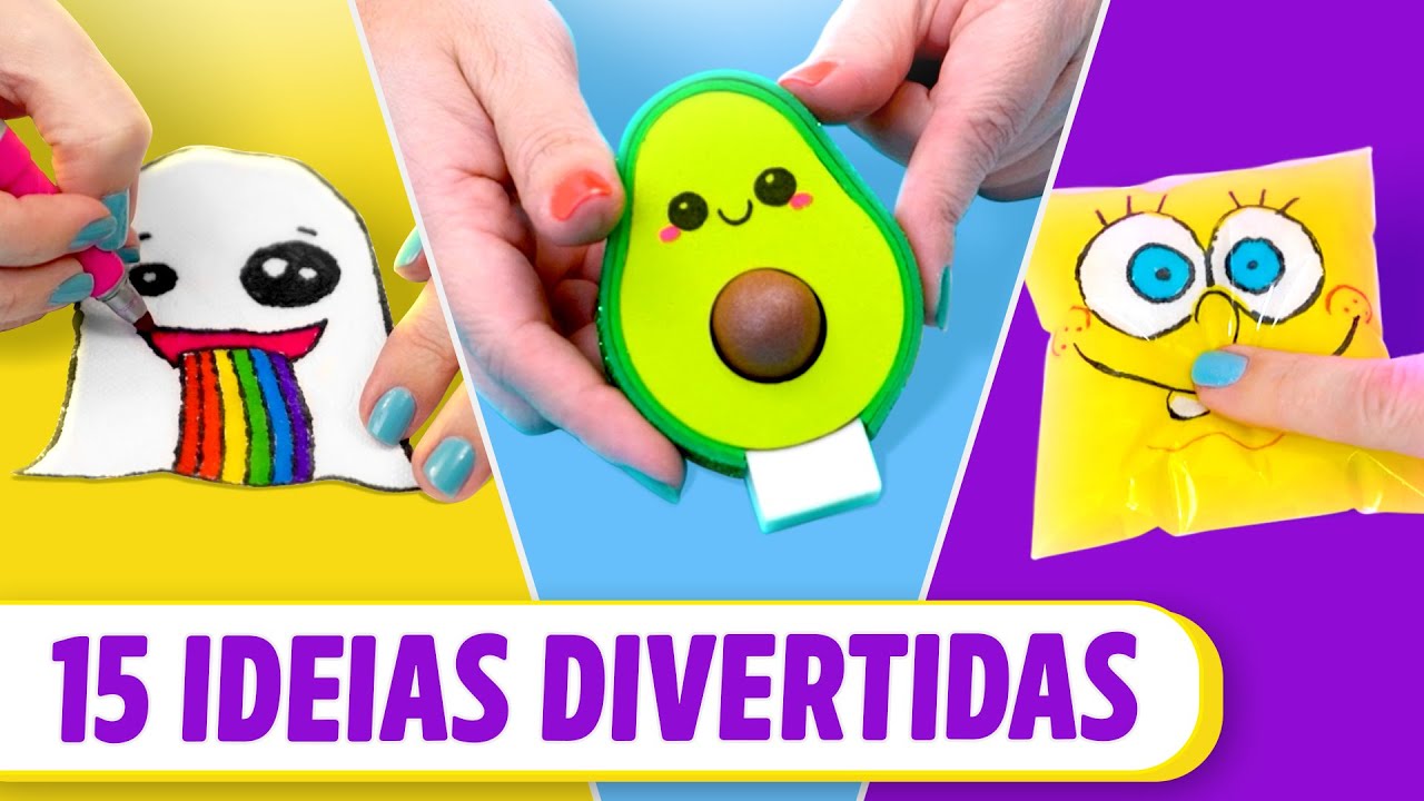 15 fidget toys pra fazer e se divertir 😃 Polvo do humor, pop it, cubo ...