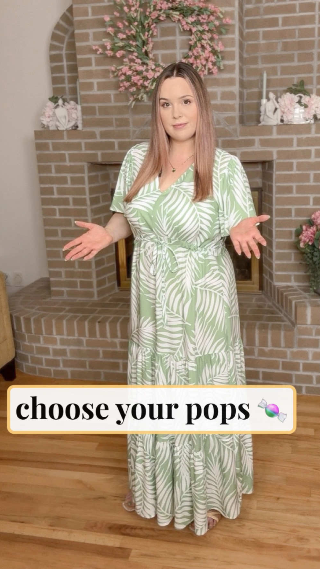 Styling a green and white dress with color accents