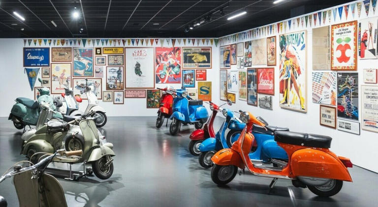 «Icona italiana», la storia della Vespa al Mauto. Scooter nato 80 anni ...