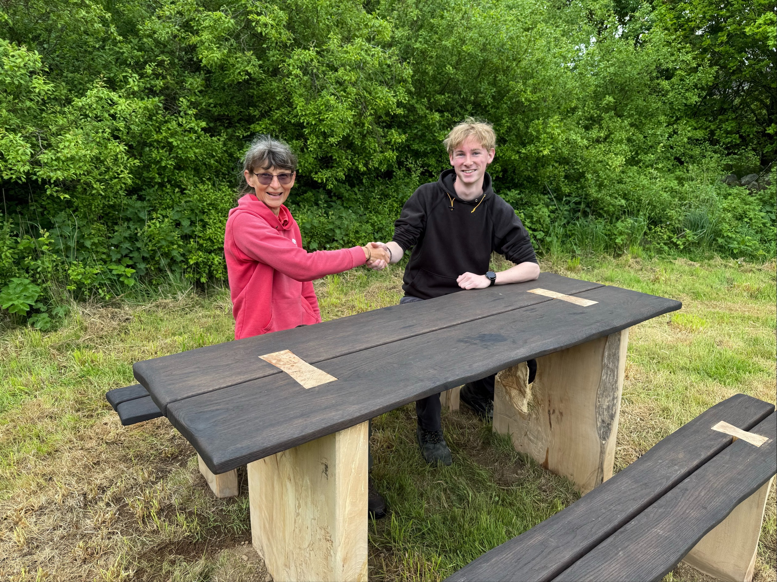 Furniture student’s winning bench design installed at Fife woodland