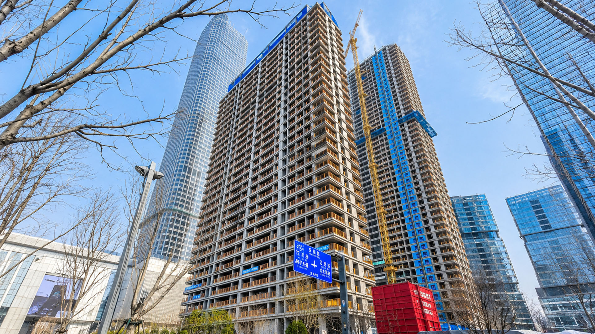 This towering construction site makes China’s city center feel unstoppable