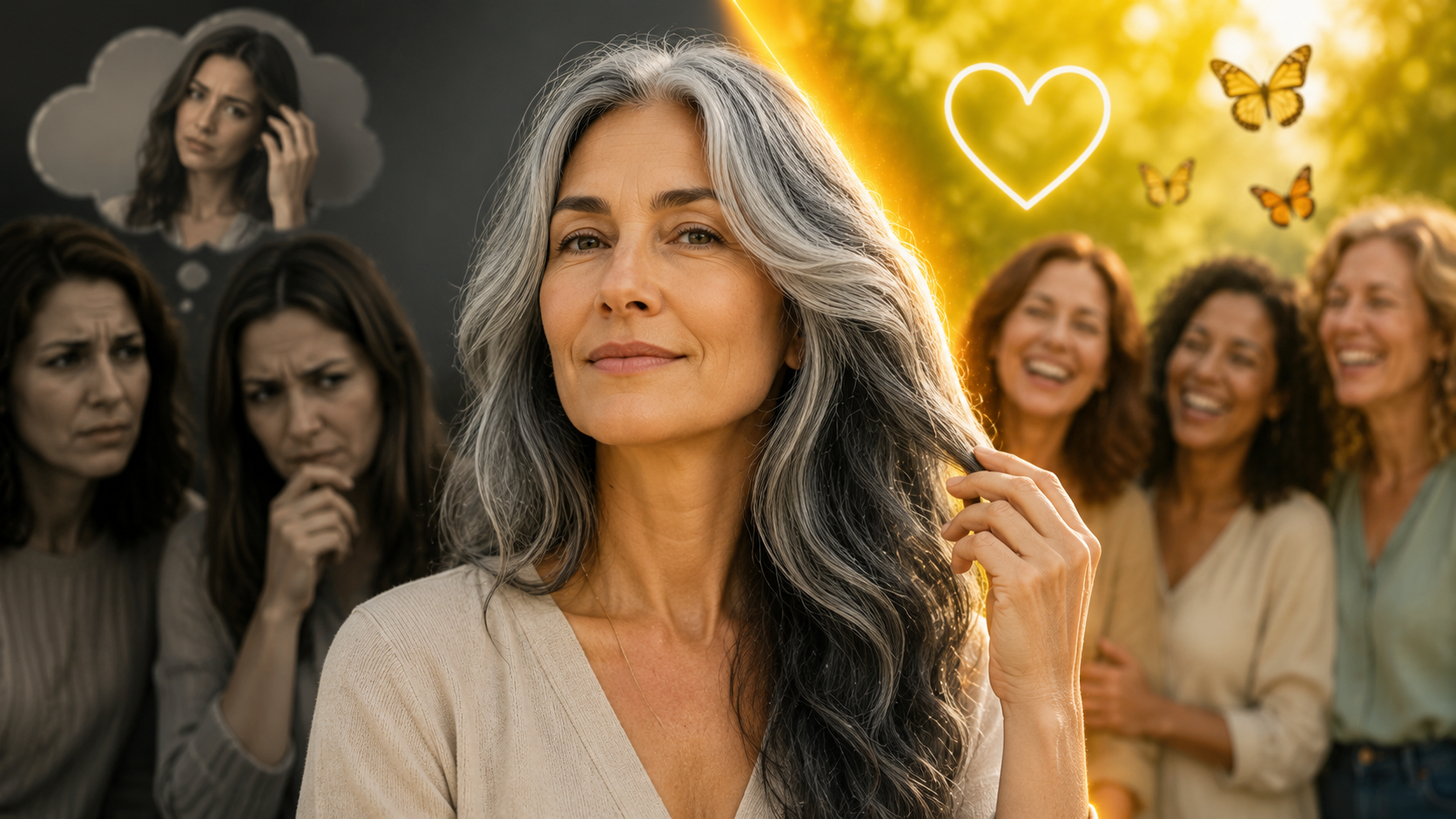 Psychology says people who don't color their gray hair aren't giving up ...