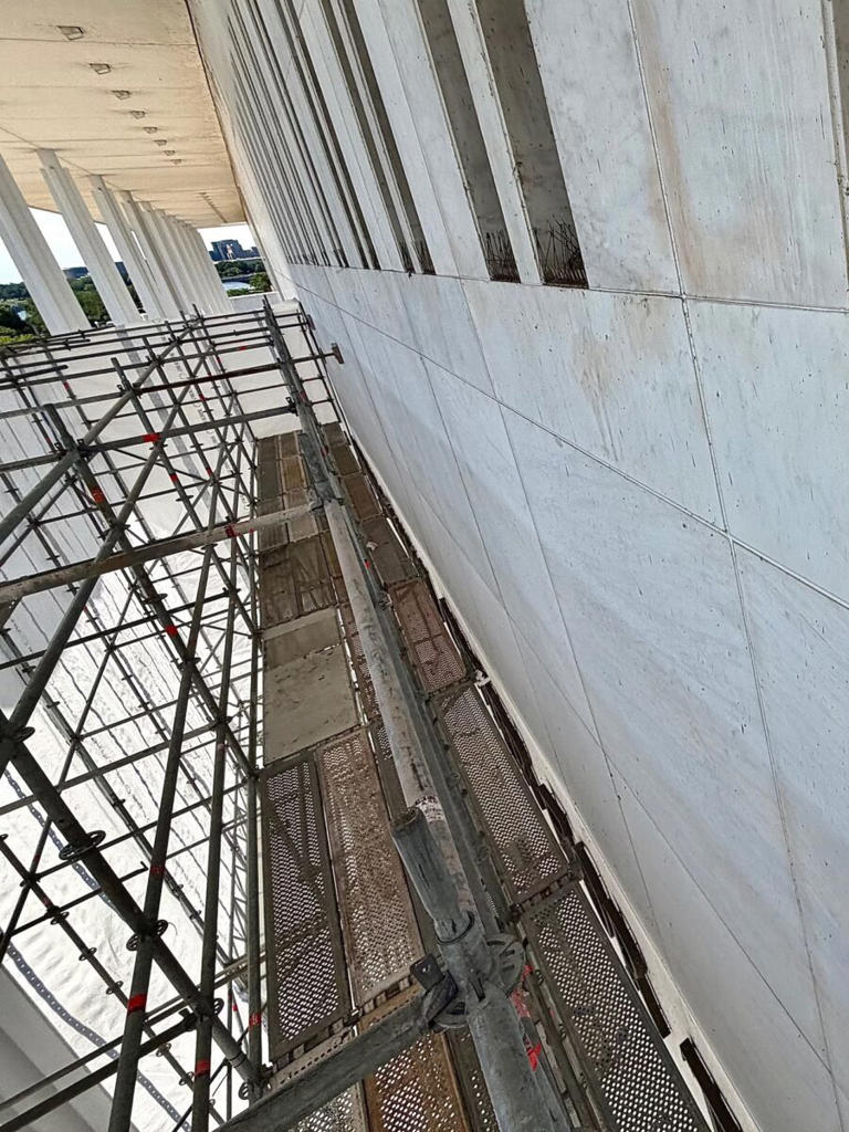 Activist group takes photos under Kennedy Center tarp — first look ...