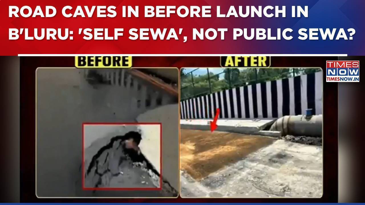 Road caves in before launch in B'luru: Your money, their botch-up; self ...