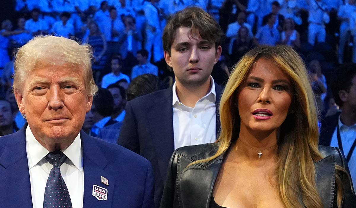 Concern sparked for Barron Trump as he debuts new look at UFC Freedom ...