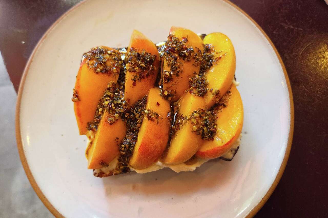 I'm obsessed with the peach toast at this under-the-radar downtown SF cafe