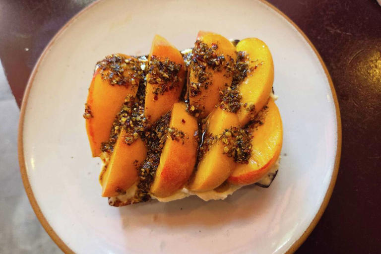 I'm obsessed with the peach toast at this under-the-radar downtown SF cafe