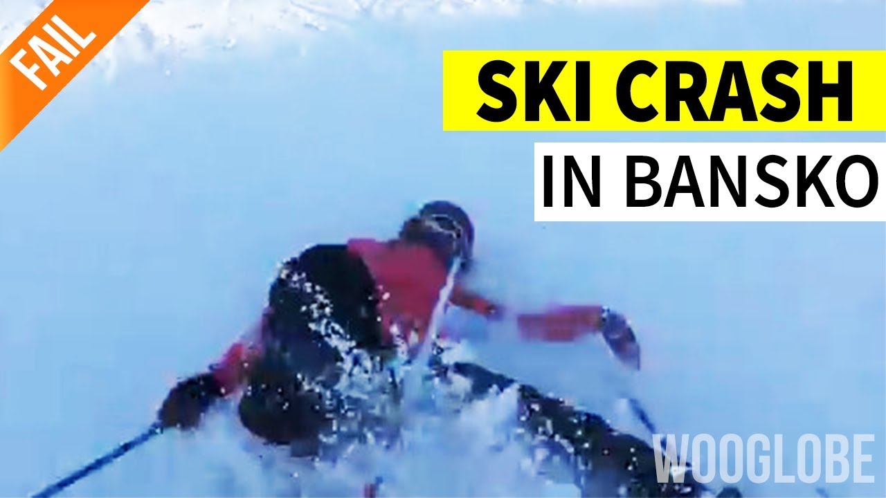'Unexpected ski crash | Skiers run into each other in Bulgaria'