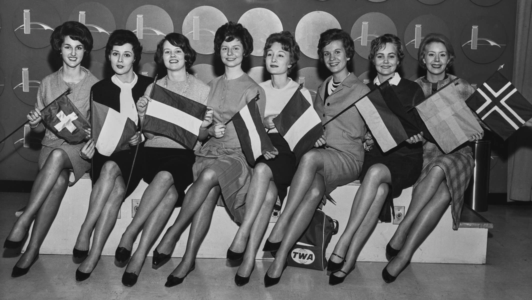 TWA flight attendant training and changing roles