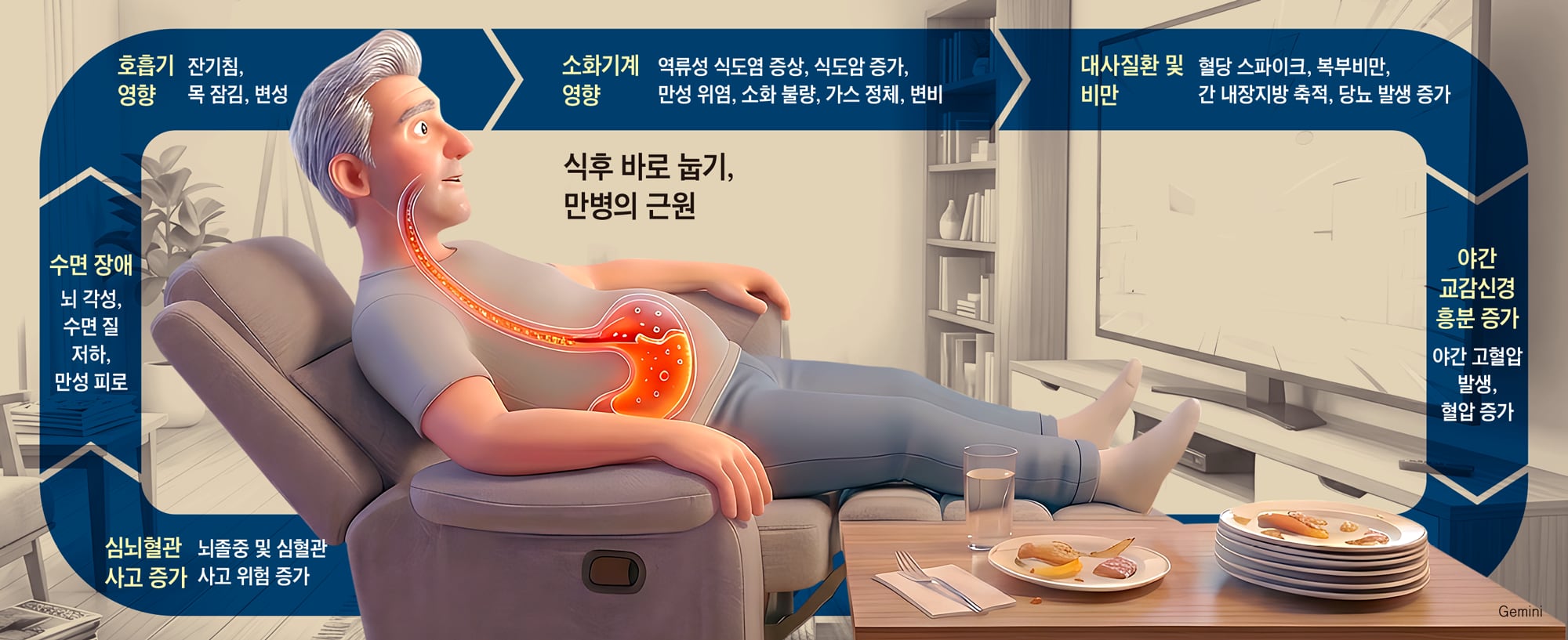 Lying down after meals: root of all ills