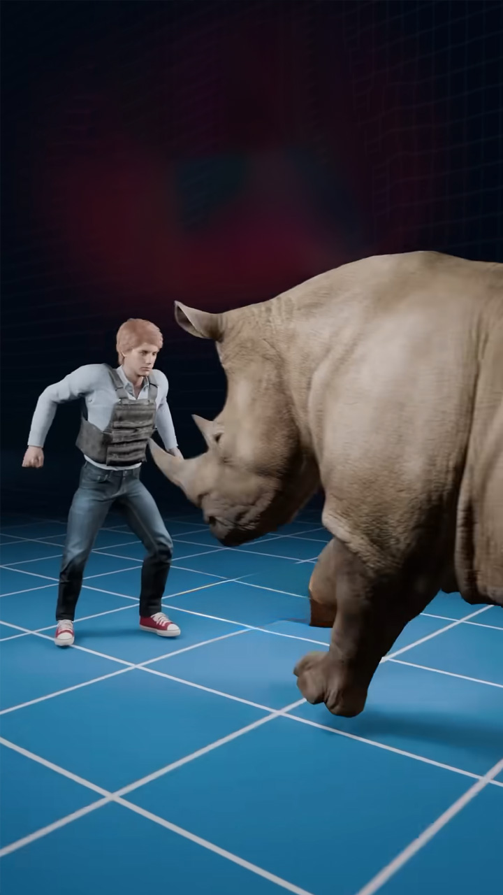 Can a bulletproof vest stop a charging rhino?