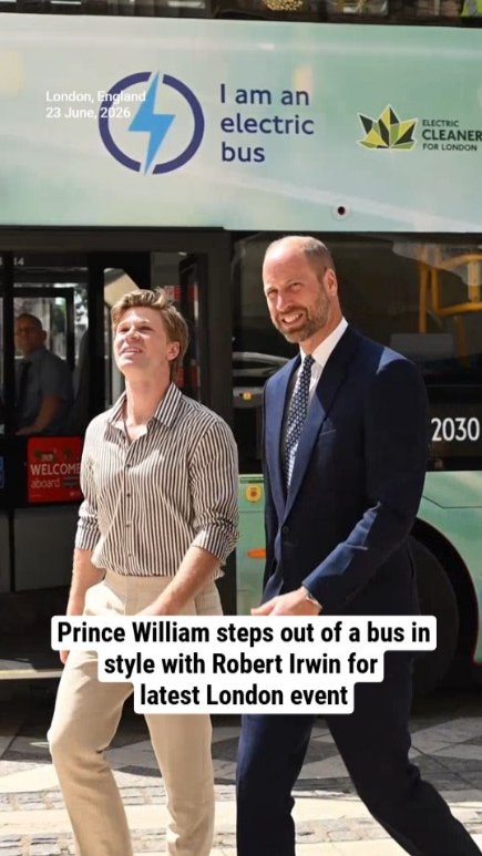 Prince William steps out of a bus in style with Robert Irwin for latest ...