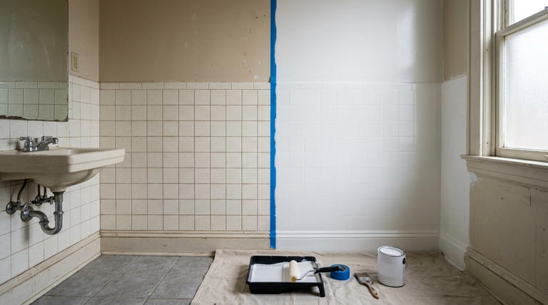 Como pintar azulejos antigos e renovar uma cozinha, banheiro ou área de ...