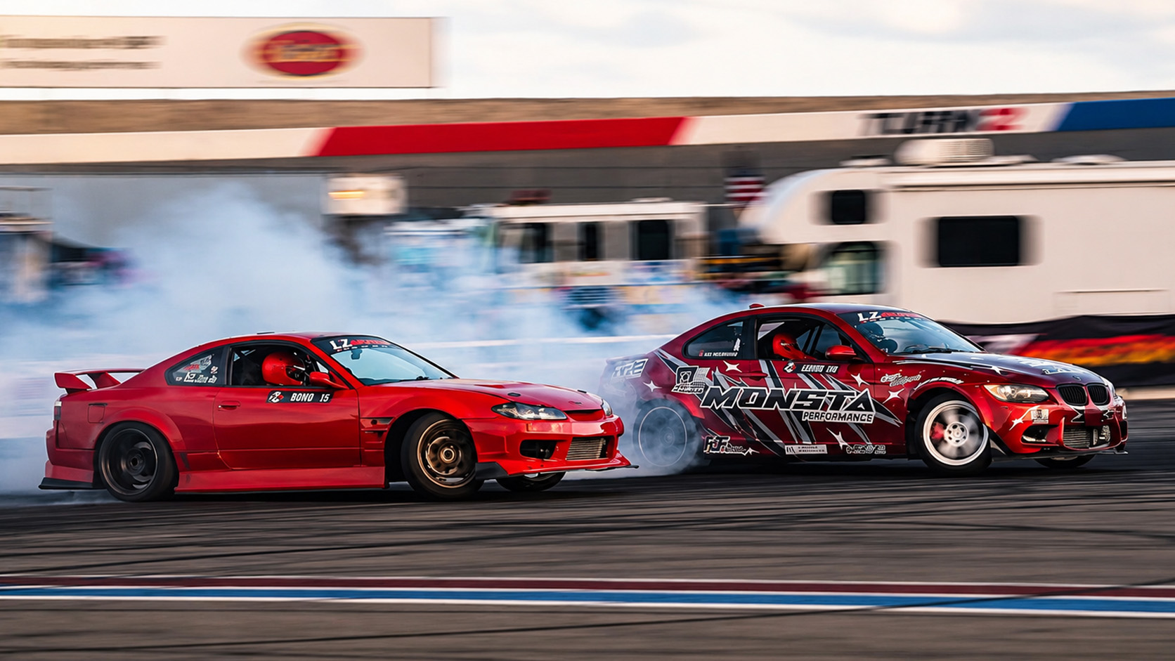 First drift session tests the limits of a new California track