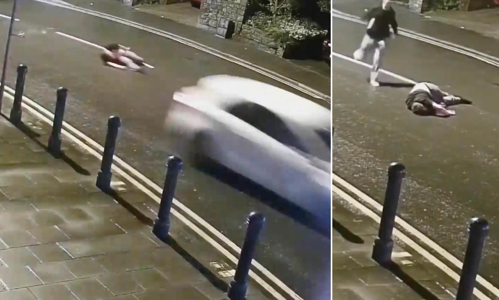 Moment 'show-off' driver runs down his best friend while picking him up ...