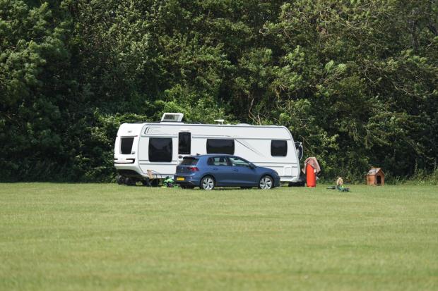 Several motorhomes pitch up on recreation ground amid heatwave