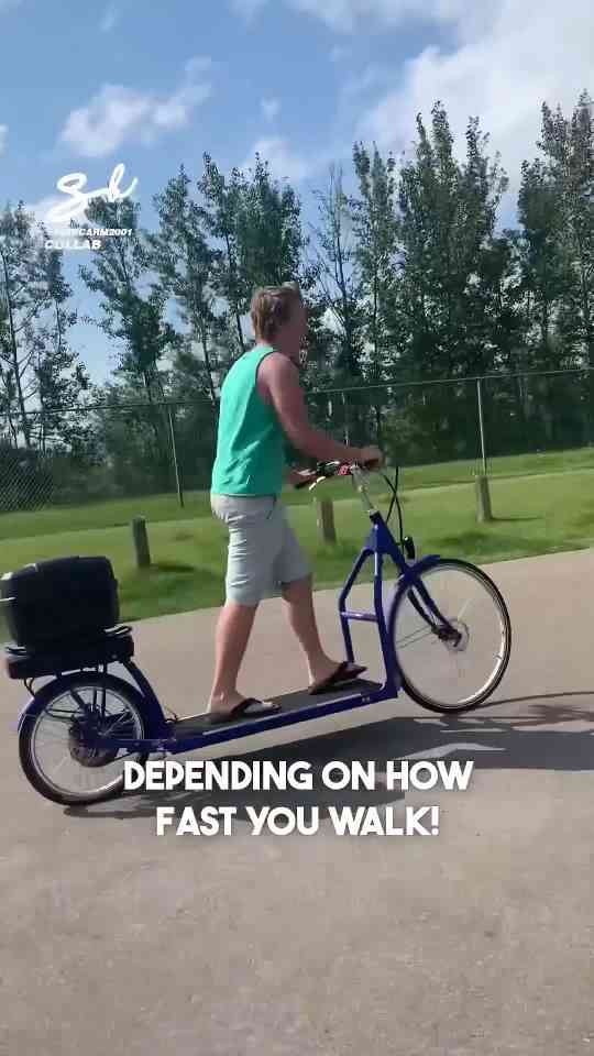 This walking bike is what happens when wheels get bored