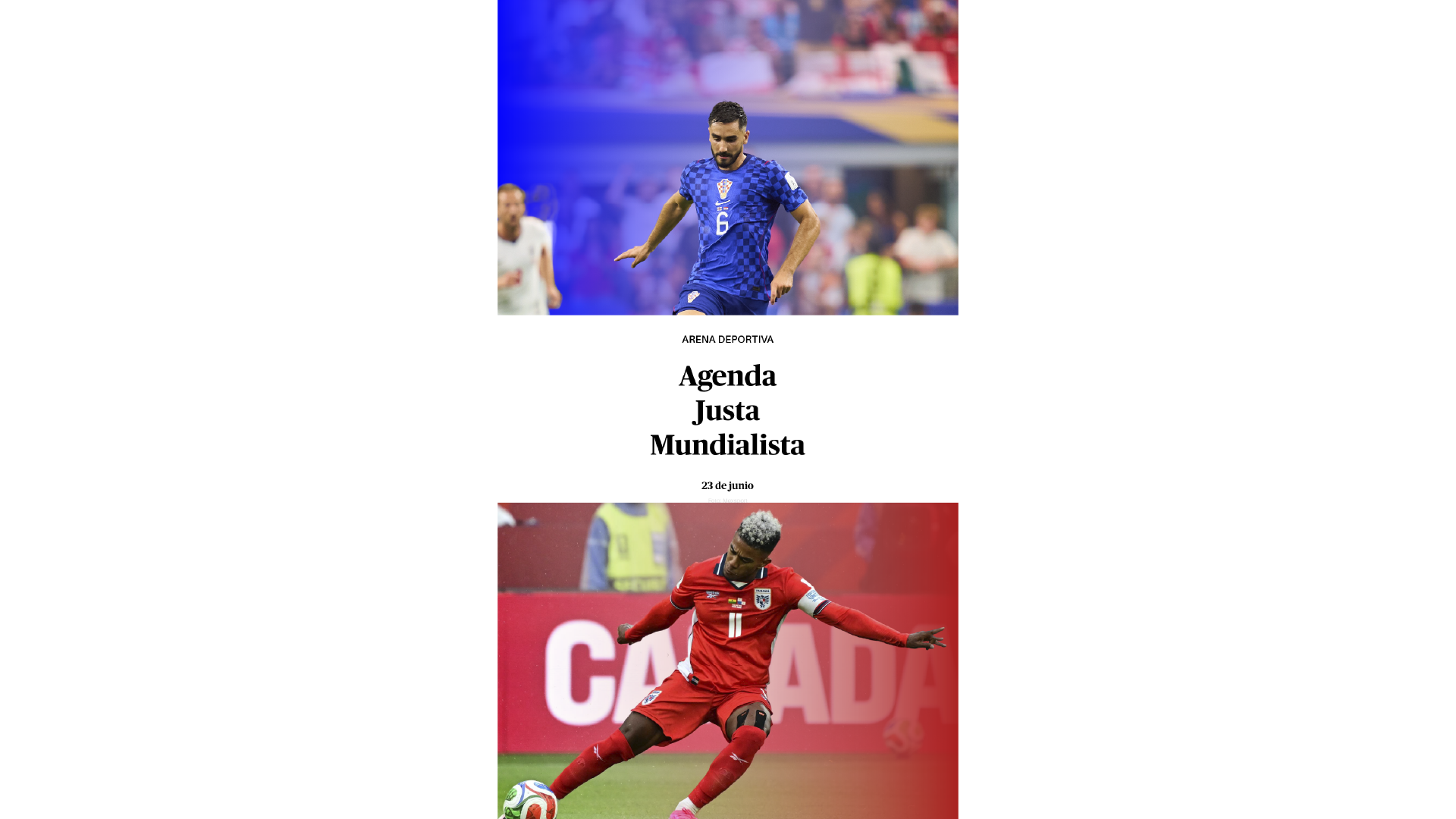 Agenda justa mundialista: 23 de junio
