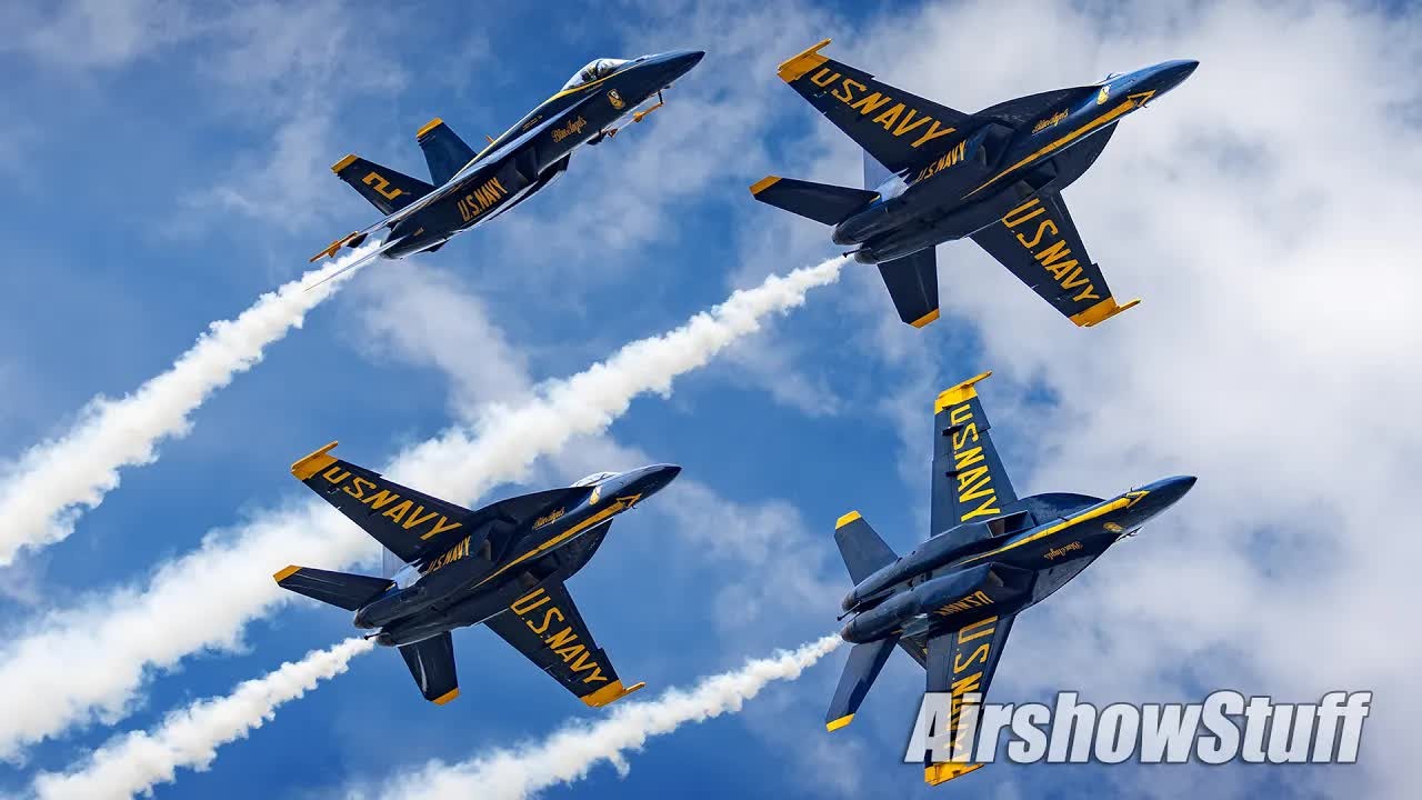 Watch the Blue Angels fly inches apart at 400+ mph - pure American power