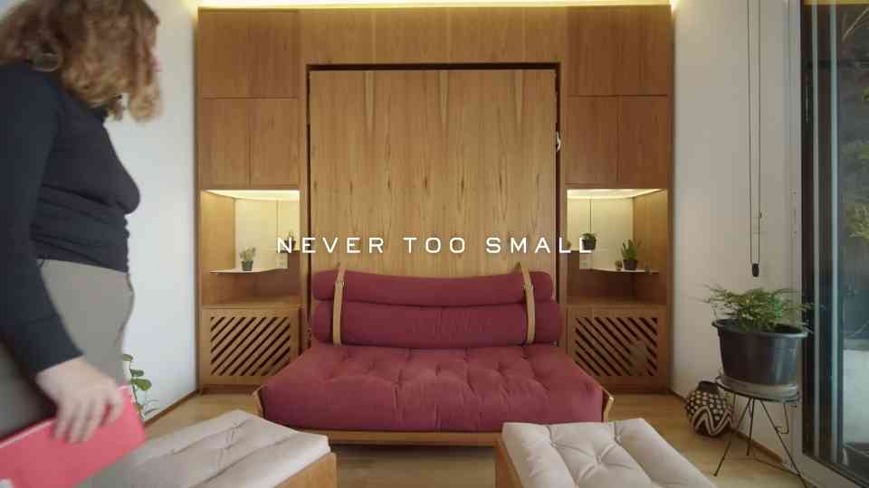 He explored a 312 sqft micro apartment - then he saw the furniture move