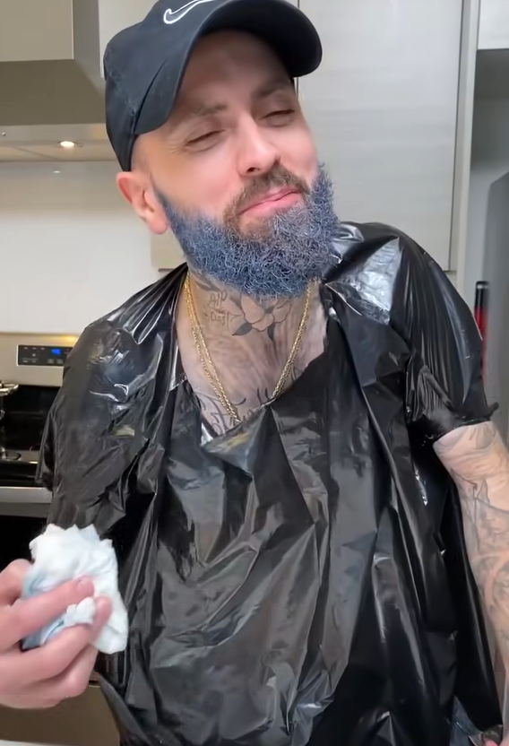 Beard turned blue unexpected color result explained