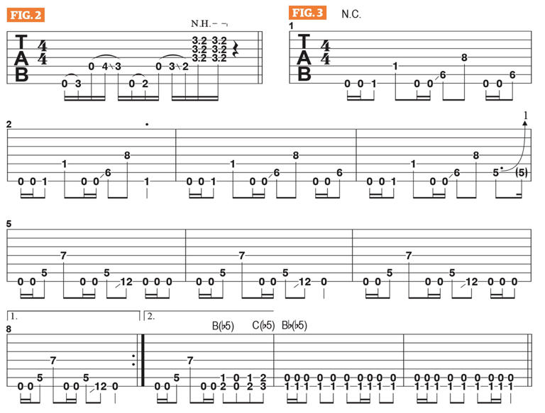 Mike Stringer on how to combine power chords with hammer-ons and pull-offs