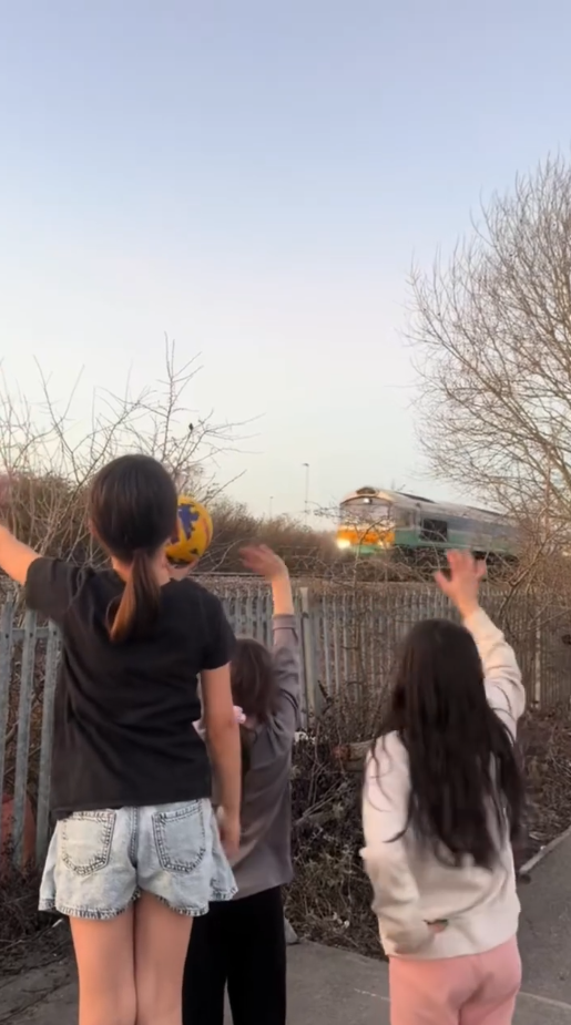 Train spotting loud horn bus and truck moments