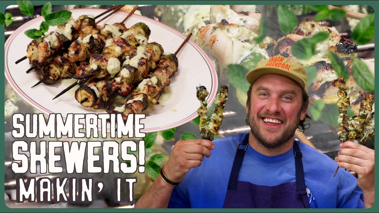 How to make simple and juicy grilled chicken skewers