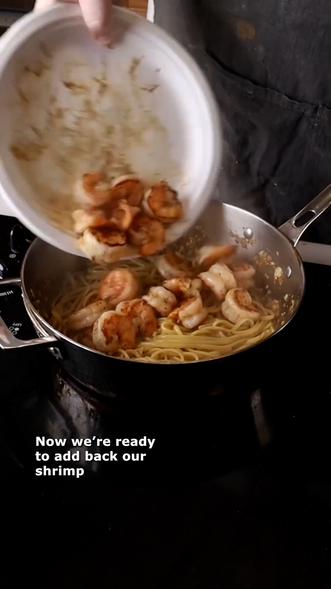 Garlic shrimp scampi pasta