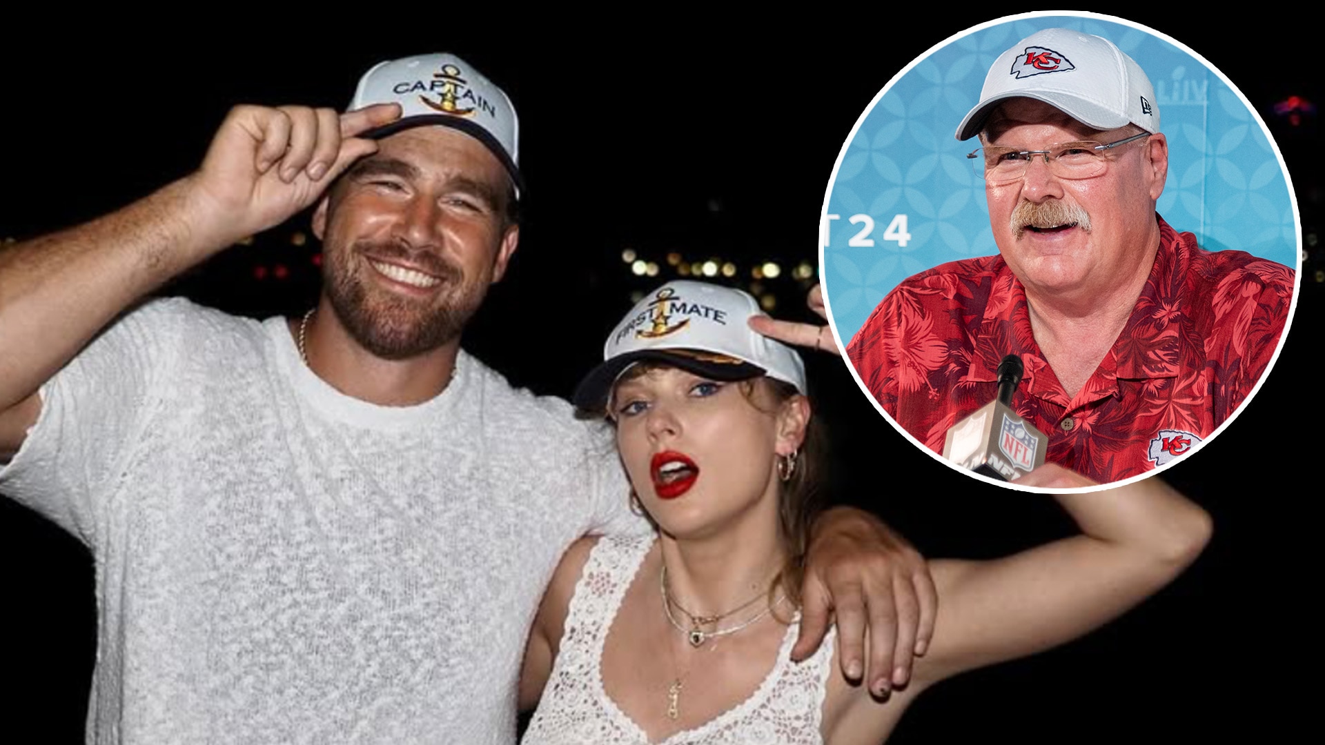 Chiefs coach Andy Reid teases Travis Kelce, Taylor Swift wedding gift