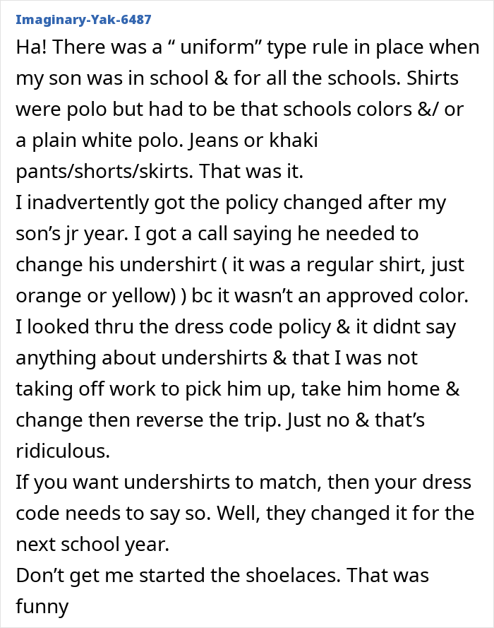 Mom turns school dress code against itself: "Admin was furious"