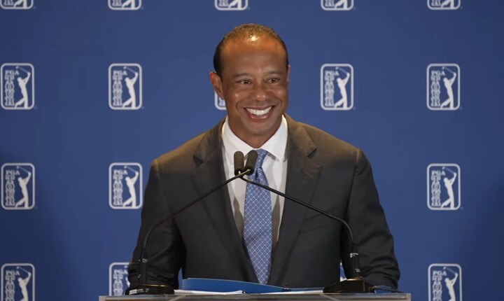 Tiger Woods makes first public appearance since DUI arrest at PGA Tour ...