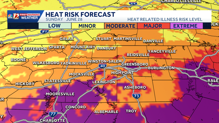 Less humid Wednesday | Late week heat wave increases risk of heat ...