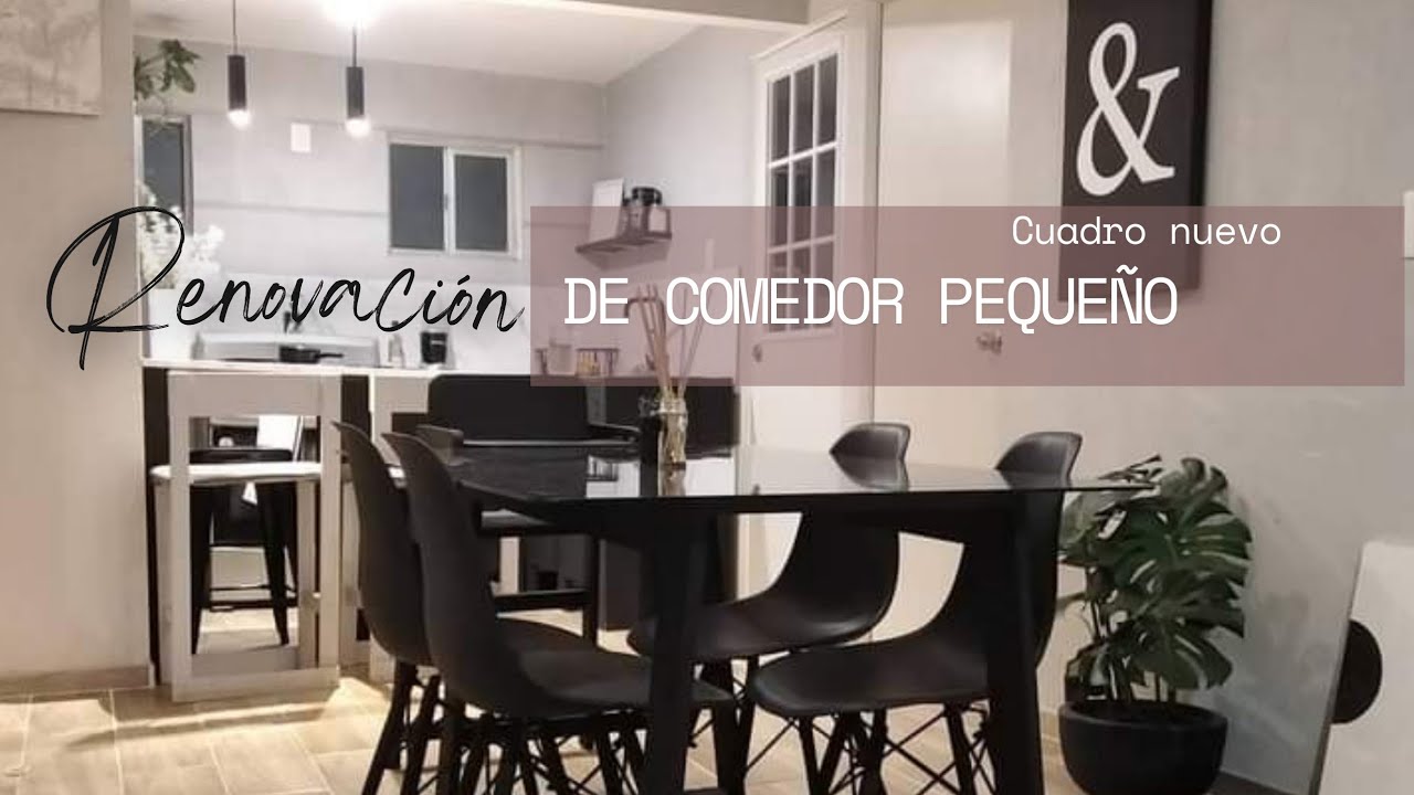 Comedor pequeño transformado en un espacio minimalista y moderno