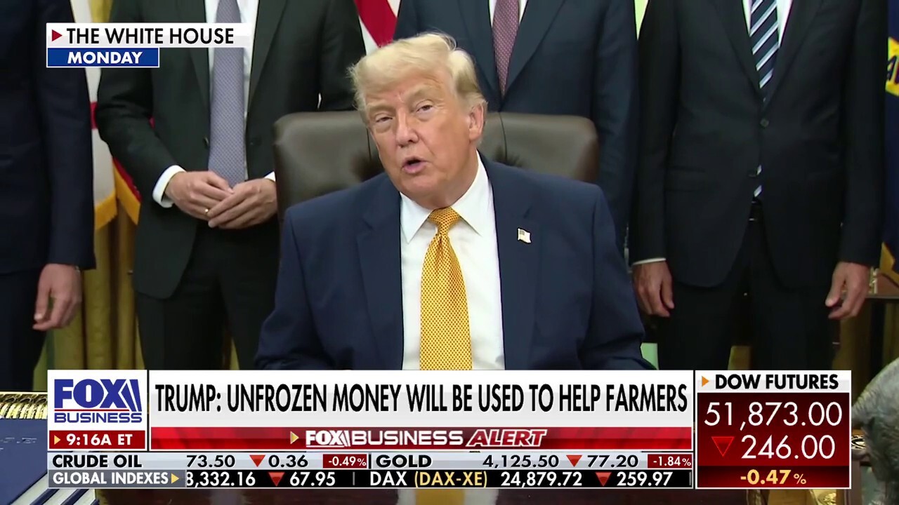 Trump celebrates record oil flow, unfrozen money for farmers