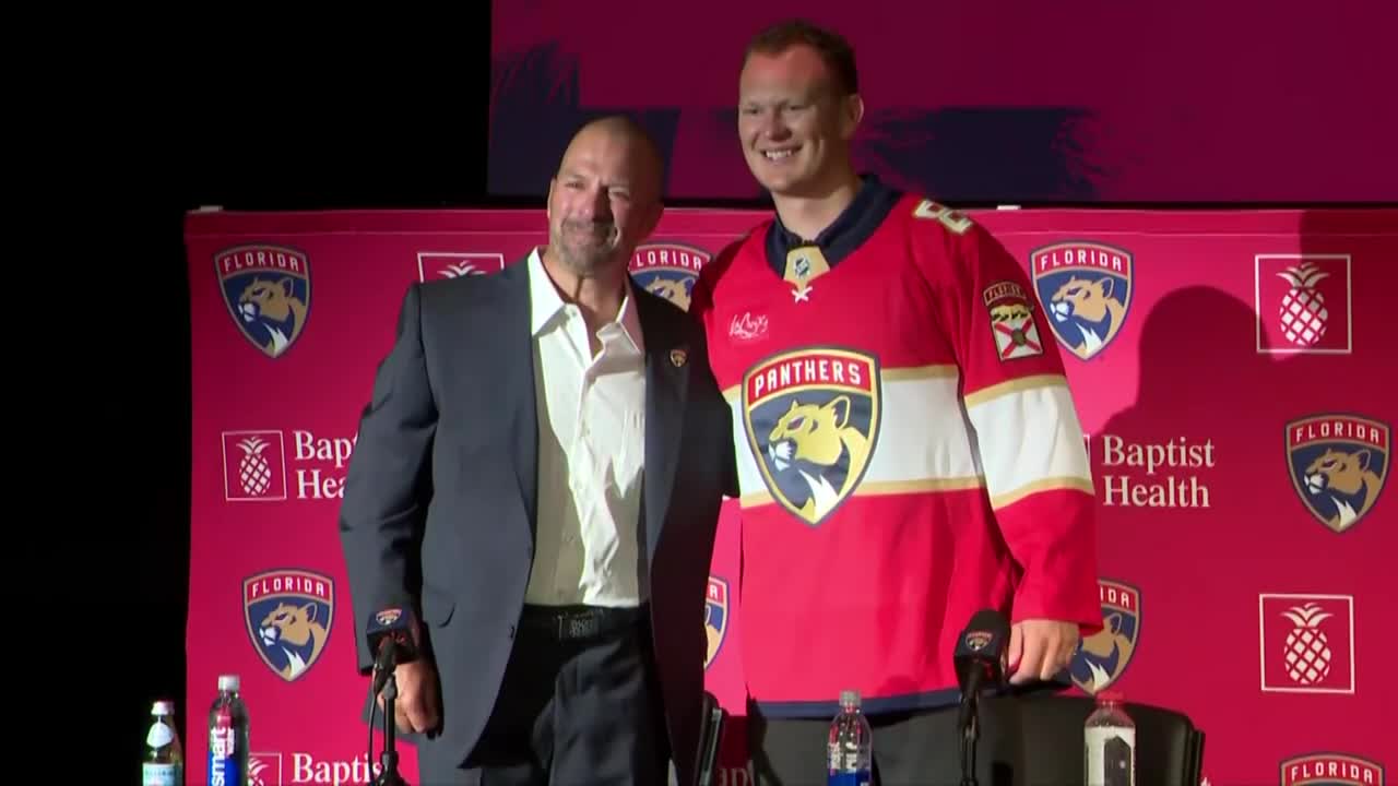 Florida Panthers introduce Brady Tkachuk