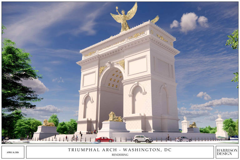 Book says Trump considered giant fist for proposed DC arch