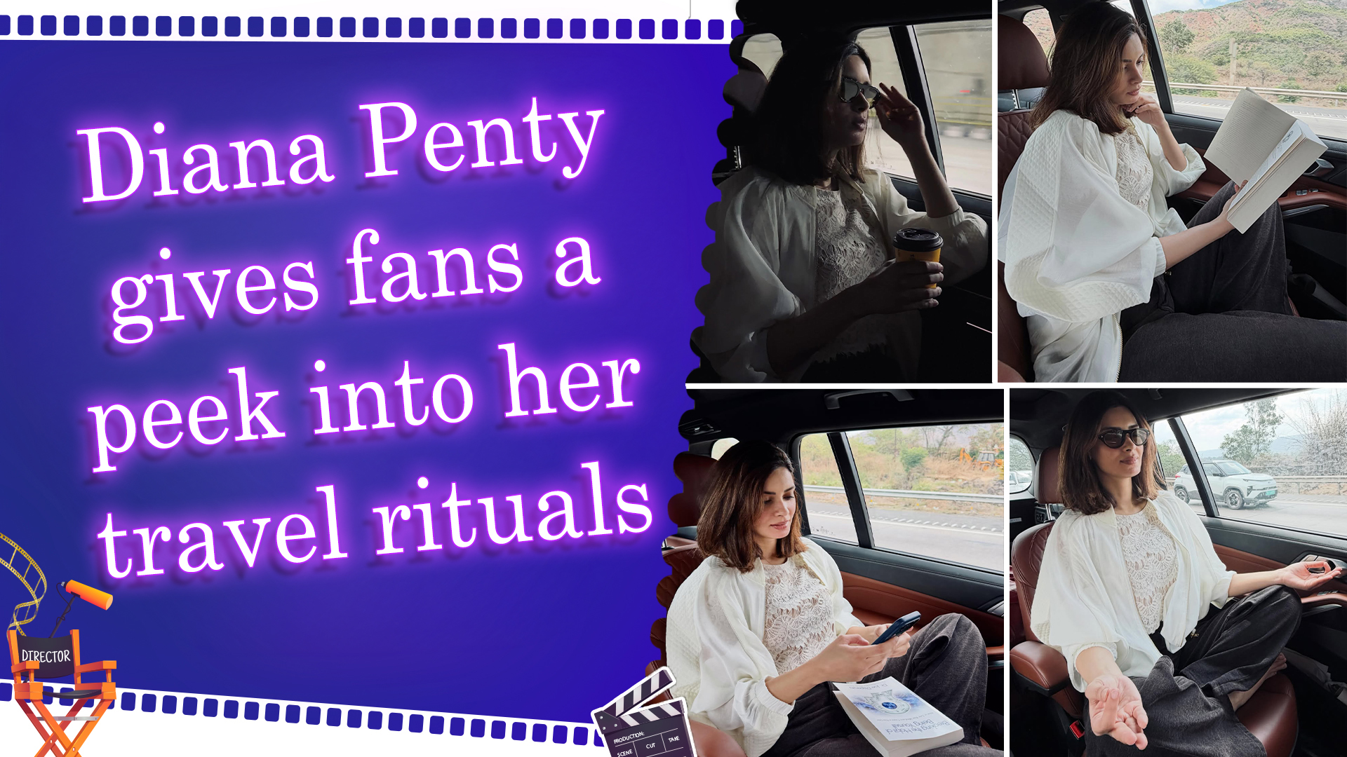 Diana Penty shows how she makes the most of her time while 'en route ...